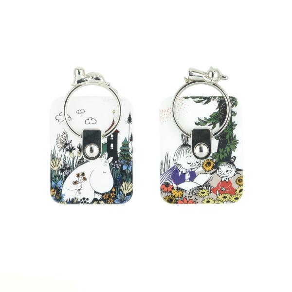 対応:スマートフォン種類:ムーミン/リトルミイ説明:スマートフォンの背面に貼り付けるアクセサリです。リングに指を通すことでスマートフォンの持ちやすさを向上し、落下を防止します。スタンドとしてもご使用いただけます。リングは360°回転します。...