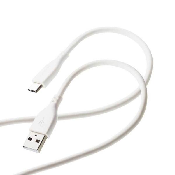 シリコン素材を採用した柔らかく、なめらかな手触りのUSBケーブルです。 折り癖のつきにくさと高い耐久性を兼ね備えているので、モバイル用として束ねて持ち運ぶのにおすすめです。 USB-A端子を搭載したパソコン・充電器と、USB Type-C(...