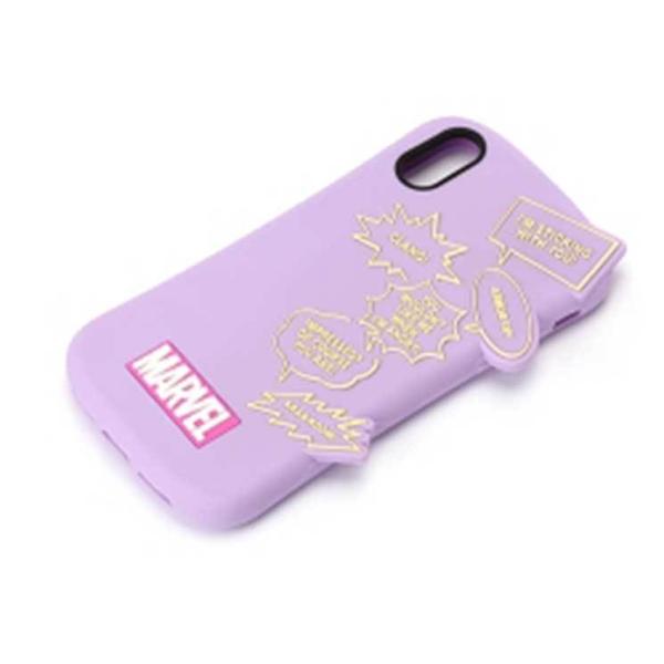 対応:iPhone XS/Xデザイン:ロゴ/パープル説明:「PG-DCS573MVL」は、はみ出た吹き出しがインパクト大な「MARVEL」ロゴデザインのiPhone XS/X用シリコンケースです。MIL規格（MIL-STD-810G)の2項...