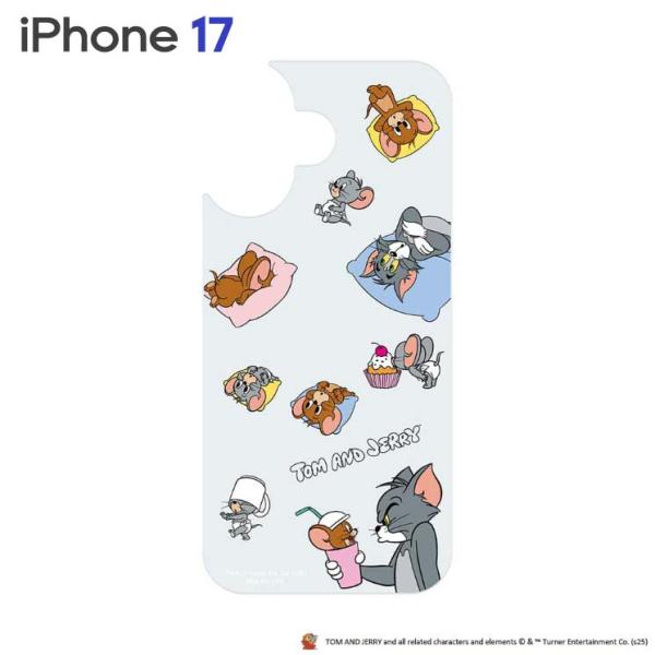 【対応機種】iPhone17【デザイン・カラー・種類】着せ替えシート (トムとジェリー/C)【商品説明】背面が透明のケースに挟んでアレンジが楽しめる「トムとジェリー」デザインのiPhone17用 着せ替えシートです。iPhone本体の色を活...
