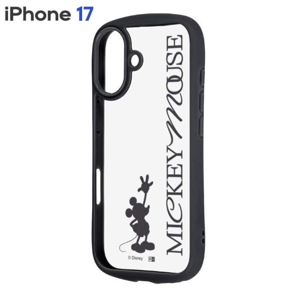 【対応機種】iPhone 17【デザイン・カラー・種類】ミッキーマウス _シルエット_B【商品説明】衝撃に強い安心感を兼ね備えたハイブリッドケース。背面には傷に強いポリカーボネート、側面には厚みのあるTPU素材を使用し、高いフィット感と耐衝...