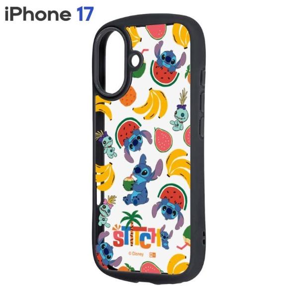 【対応機種】iPhone 17【デザイン・カラー・種類】スティッチ_トロピカル総柄【商品説明】衝撃に強い安心感を兼ね備えたハイブリッドケース。背面には傷に強いポリカーボネート、側面には厚みのあるTPU素材を使用し、高いフィット感と耐衝撃性を...