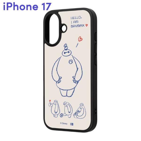 【対応機種】iPhone 17【デザイン・カラー・種類】ベイマックス_アイボリー【商品説明】アイボリーの背景に手書きタッチのベイマックスが優しさを感じさせるデザイン。フチが高く画面やカメラが傷つきにくい。衝撃と傷に強い2重構造。衝撃をやわら...