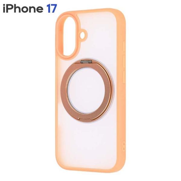 【対応機種】iPhone 17【デザイン・カラー・種類】オレンジ【商品説明】さらさらとした質感のマットパネルに、メタリックなリングがアクセントになったハイブリッドケース。背面には指紋が目立ちにくいマット仕上げを採用し、落ち着いた印象に。スタ...