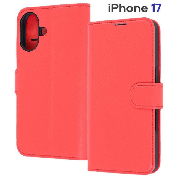 【対応機種】iPhone 17【デザイン・カラー・種類】レッド【商品説明】衝撃に強く、日常使いに便利な多機能手帳型ケース。軽量設計で持ち運びやすく、フラップを閉じたまま通話もできます。内側には衝撃をやわらげるTPU素材を採用。ハニカム構造と...