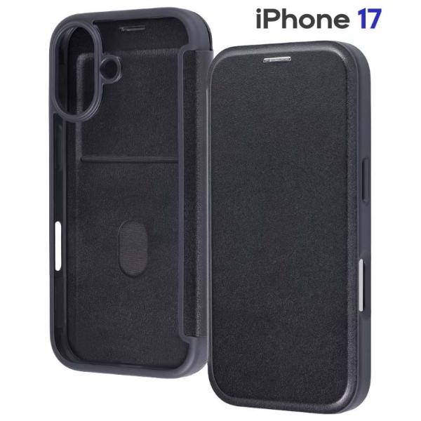 【対応機種】iPhone 17【デザイン・カラー・種類】ブラック【商品説明】透明な背面パネルで端末のデザインを活かせる、マグネット開閉のフリップケース。フリップはしっかりと画面を守りながら、スムーズに開閉できて使いやすさも◎背面がクリアなの...