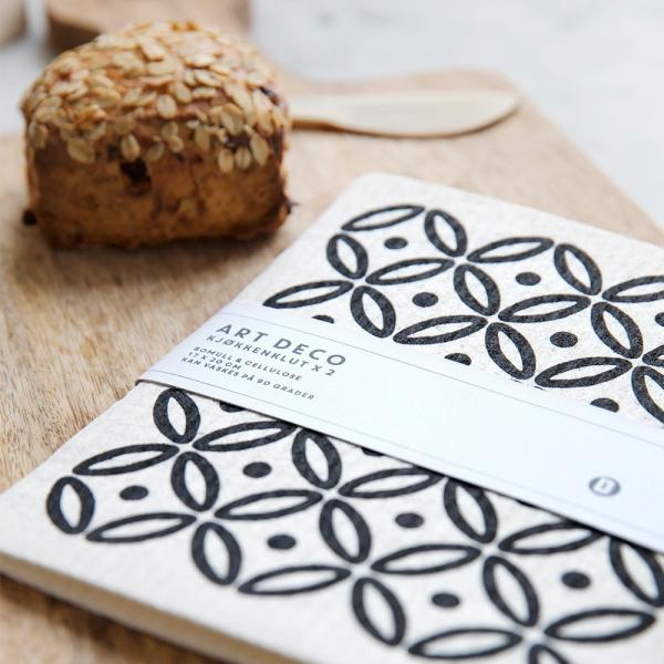 ノルウェーのデザイナーによるスポンジクロスかわいくて、モダンでおしゃれなデザイン。カラーセンスも抜群！キッチン、洗面所などアクセント的に空間を華やかにします。・レトロモダンな「Art Deco」・花をモチーフにした北欧の伝統的な装飾”Ros...