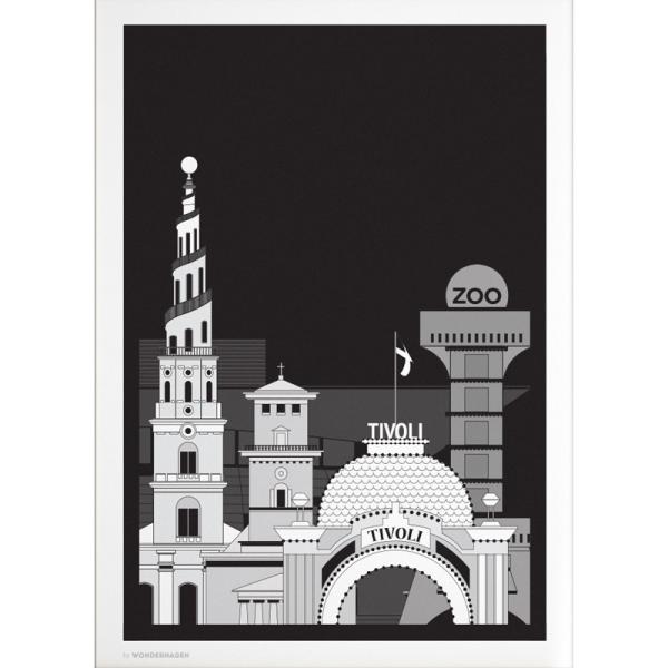 Wonderhagenはデンマークの旧王宮の街、コペンハーゲンの象徴的な建物や場所への賛辞として、一連のデザインポスターを制作しました。 このシリーズは、心地よい雰囲気を醸し出し、デインズ(デンマーク人）に幸せをもたらしています。夜のコペン...