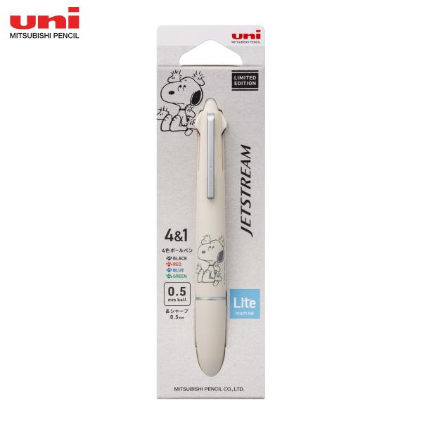 ≪商品スペック≫○商品名:ジェットストリーム（Lite touch ink）PEANUT（スヌーピー）○発売日：2026年2月○品番:MSXE5LSPN5.MW○機能:５機能ペン○小売価格（税別）:2000円○JAN:49027783530...