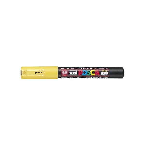 ≪商品スペック≫○商品名:ポスカ（POSCA)○品番:PC1M.2       ○機能:極細 水性マーカー○小売価格:250円○JAN:4902778653968○インク色:黄○軸径φ×厚さ×全長:15mm×18mm×122mm○重量:12g