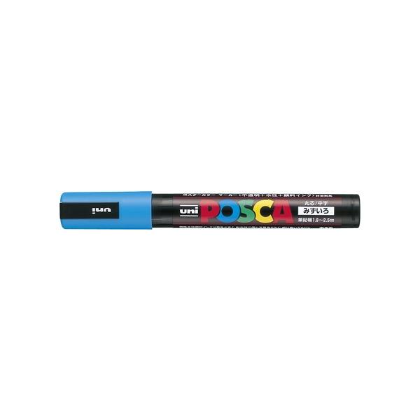≪商品スペック≫○商品名:ポスカ（POSCA)○品番:PC5M.8       ○機能:中字丸芯 水性マーカー○小売価格:250円○JAN:4902778147795○インク色:水色○軸径φ×厚さ×全長:18mm×18mm×142mm○重量...