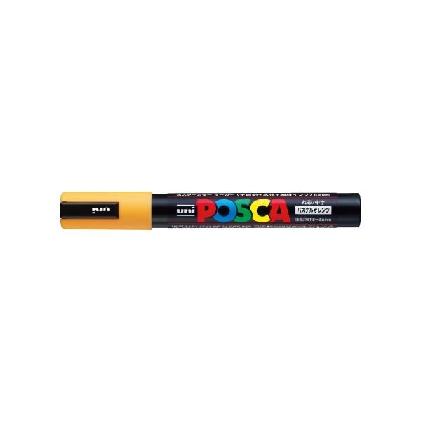 ≪商品スペック≫○商品名:ポスカ（POSCA)　ナチュラルカラー○品番:PC5MP.4      ○機能:中字丸芯 水性マーカー○小売価格:250円○JAN:4902778195512○インク色:パステルオレンジ○軸径φ×厚さ×全長:18m...
