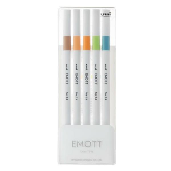 ≪商品スペック≫○商品名:エモット NO6　（EMOTT）○品番:PEMSY5C.NO6○機能:水性サインペン○小売価格:1000円○JAN:4902778248331○インク色:ブライトイエロー(3)、ライトグリーン(5)、ベージュ(45...