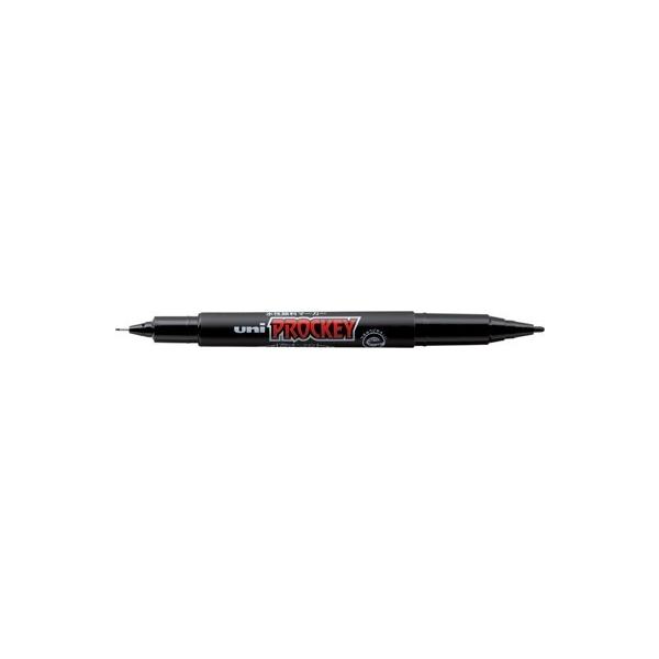 ≪商品スペック≫○商品名:プロッキー○品番:PM120T.24    ○機能:極細+細字丸芯 水性顔料マーカー○小売価格:120円○JAN:4902778597460○インク色:黒○軸径φ×厚さ×全長:13mm×17mm×145mm○重量:...