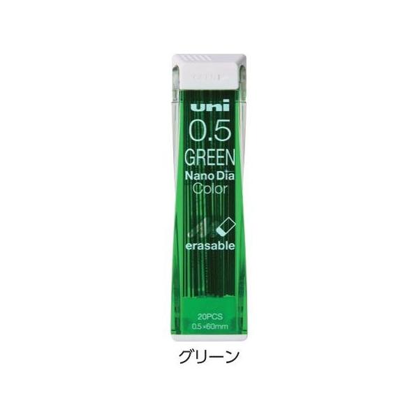 ≪商品スペック≫○商品名:カラーシャープ替芯　ナノダイヤ○芯径：0.5ｍｍ　○芯色：グリーン○品番:U05202NDC.6○小売価格（税別）:200円○JAN:4902778211335○重量:8.1g
