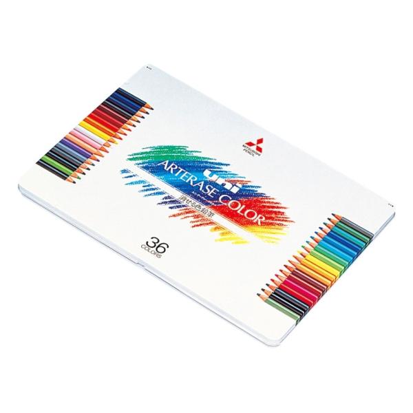 ≪商品スペック≫○商品名:ユニ アーテレーズカラー　36色セット○軸型:丸○JAN:4902778488638○本数:36本○小売価格（税別）:6360円≪商品特長≫○描いて消す、自由自在の色鉛筆紙を痛めること無く、余分な個所を修正したり、...
