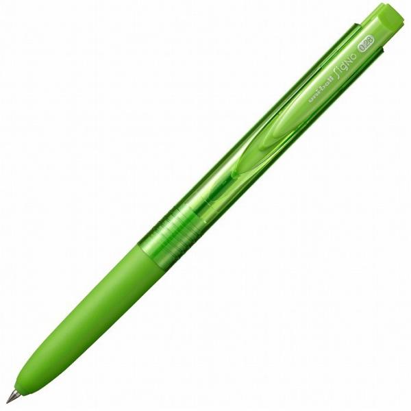 ≪商品スペック≫○商品名:ユニボール シグノ RT1○品番:UMN15528.5 ○機能:単色 ノック式○小売価格（税別）:150円○JAN:4902778142509○軸色:ライムグリーン○インク色:ライムグリーン○ボール径:0.28mm...