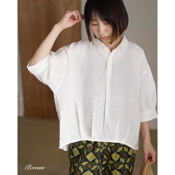 ■size2 身幅63 肩幅55 袖丈27 前丈57 後丈62                                ■Made in Japan■material麻100%■メール便 不可*** Attention ***・本商品...