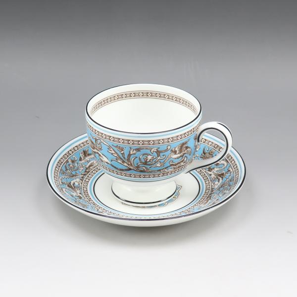 【管理番号】I180125334【アイテム】食器【ブランド】ウェッジウッド（Wedgwood）【モデル名】フロレンティーン ターコイズ【シリーズ】カップ&amp;ソーサー【対象】_【重量】約310g【サイズ】　 H約7cm x W約8.2c...