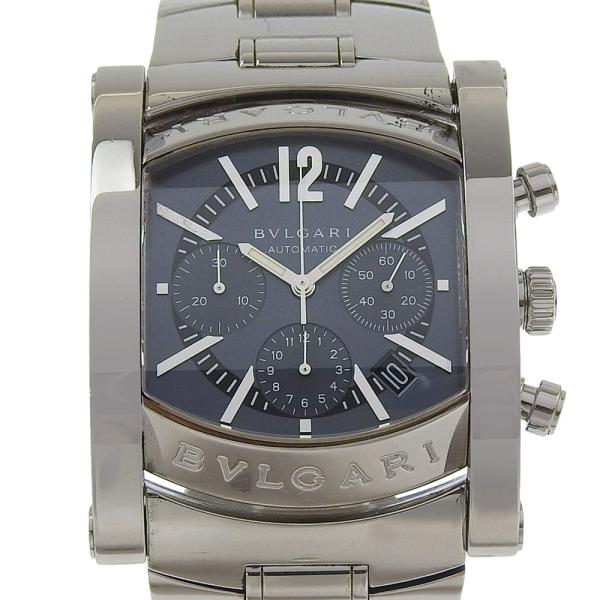 【管理番号】I220225026【アイテム】腕時計【ブランド】ブルガリ（BVLGARI）【モデル名】アショーマ【型番】AA48SCH【対象】メンズ【シリアル】L44**【素材】ステンレススチール【カラー】シルバー【重量】約190.3g【サイ...
