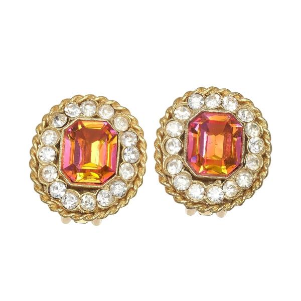 【管理番号】M132325012【アイテム】イヤリング【ブランド】オレナ パリ（ORENA PARIS）【モデル名】ヴィンテージ【対象】レディース【素材】金メッキ × ラインストーン【重量】約18.5g【サイズ】　約25mm x 23mm【...