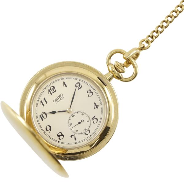 【管理番号】M170826002【アイテム】懐中時計【ブランド】セイコー（SEIKO）【対象】ユニセックス【素材】金メッキ【重量】約55.8g【サイズ】　ケース：約42mm x 51mm　ケース厚み：約9mm【仕様】　ムーブメント：クオーツ...