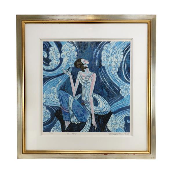 【管理番号】W210625352【アイテム】絵画【モデル名】丁 紹光 TING SHAO KUANG ティン・シャオカン【ライン】『渓流の調べ』【シリーズ】シルクスクリーン J141/500 直筆サイン【対象】_【サイズ備考】・作品の寸法(...