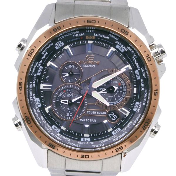 【管理番号】Y192025044【アイテム】腕時計【ブランド】カシオ（CASIO）【モデル名】エディフィス【型番】EQS-500【対象】メンズ【素材】ステンレススチール【カラー】グレー【重量】約145g【サイズ】　ベゼル幅：約42mm　ケー...