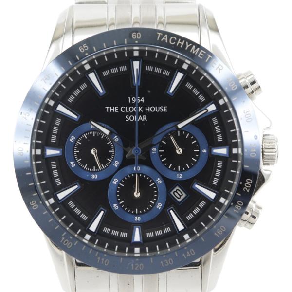 【管理番号】Y192025064【アイテム】腕時計【ブランド】ザ・クロックハウス（THE CLOCK HOUSE）【型番】MBC1003【対象】メンズ【素材】ステンレススチール【カラー】シルバー【重量】約129g【サイズ】　ベゼル幅：約42...