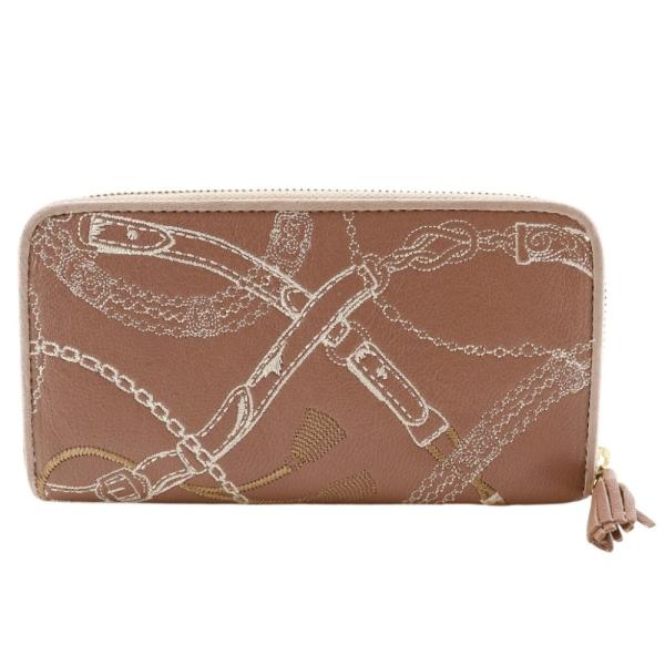 【管理番号】Y192724074【アイテム】長財布【ブランド】エンディミオン・スプリング（Endymion Spring）【モデル名】本革刺繍【ライン】ラウンドファスナー【対象】レディース【カラー】薄ピンク【サイズ】　 H約10cm x W...