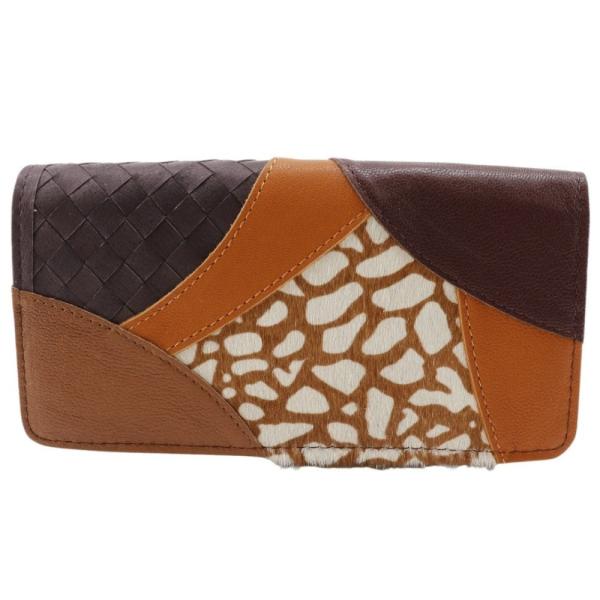 【管理番号】Y192724265【アイテム】長財布【ブランド】エンディミオン・スプリング（Endymion Spring）【モデル名】本革パッチワーク【対象】レディース【カラー】パープル系【サイズ】　 H約10cm x W約19cmx D約...