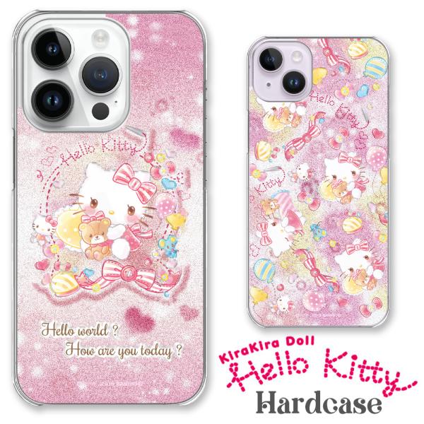 キラキララメ入りのハローキティスマホケースキティ hello kitty ハロー キティ キティちゃん◆対応機種AQUOS wish5 SH-52F A502SH SH-M32AQUOS wish4 SH-52E A402SHAQUOS R...