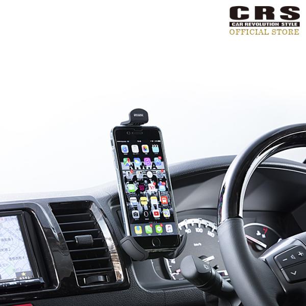 エセックス ハイエース レジアスエース カスタムパーツ 内装パーツ スマホホルダー  4型 5型 6型 7型 スイッチホールカバー ナロー ワイド iPhone galaxy トヨタ 便利 インテリア ドレスアップ 運転席 DIY カスタム...