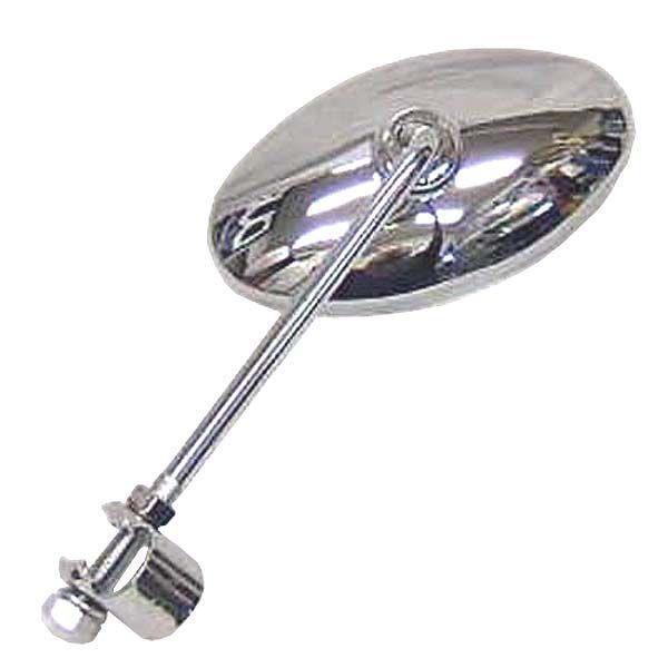 商品名 : バックミラー オーバルミラー クローム商品 : 自転車部品 ミラー形状 : オーバル型ミラー ネジ・取り付けステー付きバックミラー オーバル型ミラー クロームハンドルやフロントフォークに取り付けるミラーです。約2cm〜2.54c...