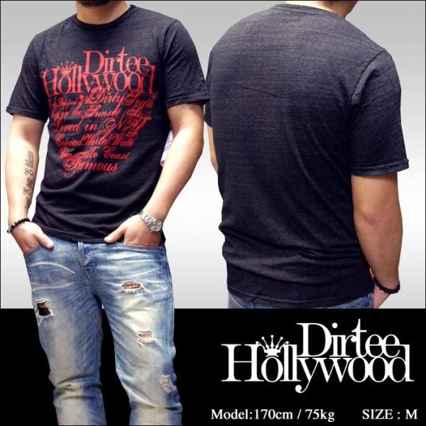 ダーティーハリウッド メンズ Tシャツ Dirtee Hollywood BRANDED ブラック レッド ブランド ロゴ ダーティー ハリウッド LA セレブ 多数着用 ベッカム パリスヒルトン リンジーローハン Safari サファリ ...