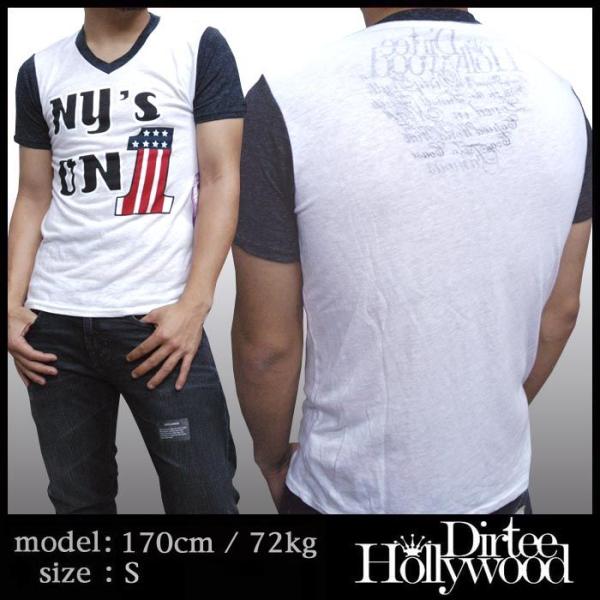 ダーティーハリウッド メンズ Tシャツ Vネック Dirtee Hollywood NY`s ブラック ダーティー ハリウッド LA セレブ ベッカム パリスヒルトン リンジーローハン 芸能人 女優 俳優 多数着用 Safari サファリ ...