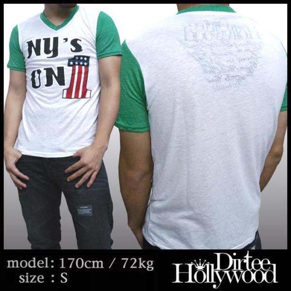 ダーティーハリウッド メンズ Tシャツ Vネック Dirtee Hollywood NY`s グリーン ダーティー ハリウッド LA セレブ ベッカム パリスヒルトン リンジーローハン 芸能人 女優 俳優 多数着用 Safari サファリ ...