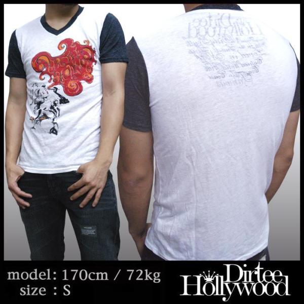 ダーティーハリウッド メンズ Tシャツ Vネック Dirtee Hollywood FIRE ブラック ダーティー ハリウッド LA セレブ ベッカム パリスヒルトン リンジーローハン 芸能人 女優 俳優 多数着用 Safari サファリ ...