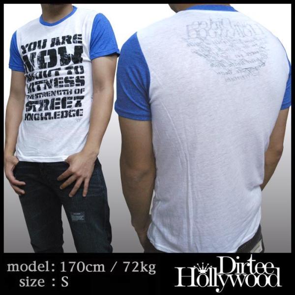 ダーティーハリウッド メンズ Tシャツ Dirtee Hollywood NOW WITTNESS ブルー ブラック ダーティー ハリウッド LA セレブ ベッカム パリスヒルトン リンジーローハン 芸能人 女優 俳優 多数着用 Safar...