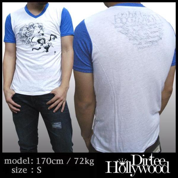 ダーティーハリウッド メンズ Tシャツ Dirtee Hollywood LION ブルー ダーティー ハリウッド LA セレブ ベッカム パリスヒルトン リンジーローハン 芸能人 女優 俳優 多数着用 Safari サファリ LEON レ...