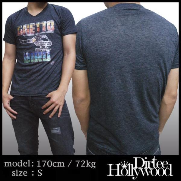 ダーティーハリウッド メンズ Tシャツ Vネック Dirtee Hollywood GHETTO BIRD ブラック ブラック ダーティー ハリウッド LA セレブ ベッカム パリスヒルトン リンジーローハン 芸能人 女優 俳優 多数着用 ...