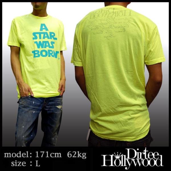 ダーティーハリウッド メンズ Tシャツ Dirtee Hollywood A STAR WAS BORN イエロー ブラック ダーティー ハリウッド LA セレブ ベッカム パリスヒルトン リンジーローハン 芸能人 女優 俳優 多数着用 S...