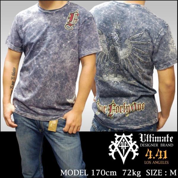 【プロモーション価格】【30%OFF】 Four41 スワロフスキー Tシャツ グレー メンズ ラインストーン キングバード インポート セレブ ブランド アフリクション クロムハーツ スタイル Ed Hardy エドハーディー ストリート...
