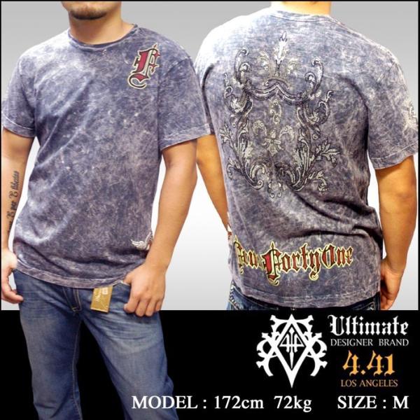 【プロモーション価格】【30%OFF】 Four41 スワロフスキー Tシャツ グレー メンズ ラインストーン アイビーリリー インポート セレブ ブランド アフリクション クロムハーツ スタイル Ed Hardy エドハーディー ストリー...