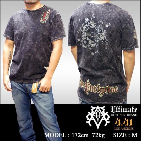 【プロモーション価格】【30%OFF】 Four41 スワロフスキー Tシャツ ブラック メンズ ラインストーン ファニー インポート セレブ ブランド アフリクション クロムハーツ スタイル Ed Hardy エドハーディー ストリート ...