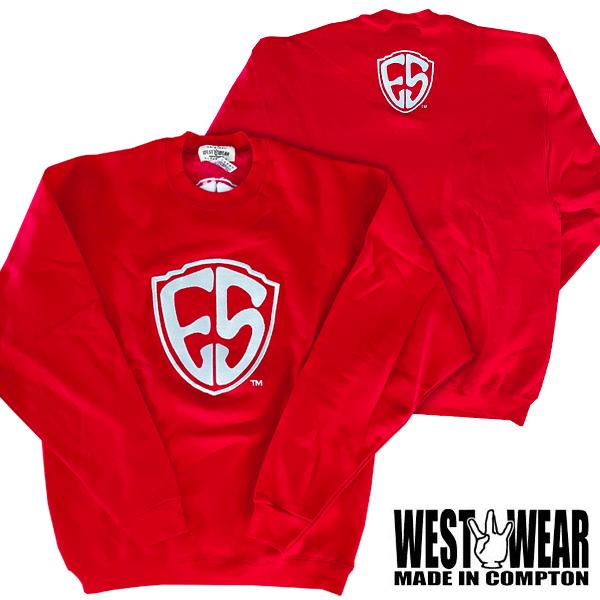 再入荷なし レアアイテム WEST WEAR メンズ スエット ES 刺繍 ロゴ レッド ウエストウェアー Compton コンプトン クラシック 当時物 新品 ストリート スタイル HIPHOP ヒップホップ ダンス 西海岸 ウエストコー...