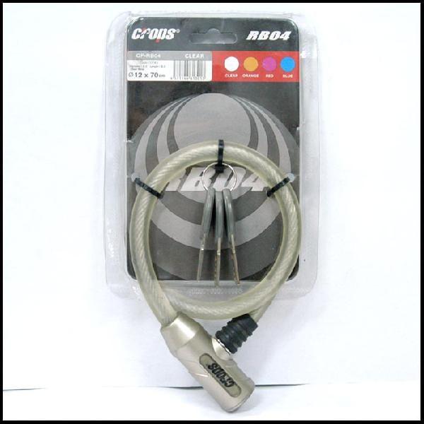 【アウトレット・訳あり】【Crops】 クロップス RB04 CP-RB04 クリア ワイヤーロック 鍵 ロック 自転車 サイクル パーツ 部品 改造■商品詳細多彩なケーブルロックでピッキングされにくいディンプルキーを採用。（キー3本付き）...