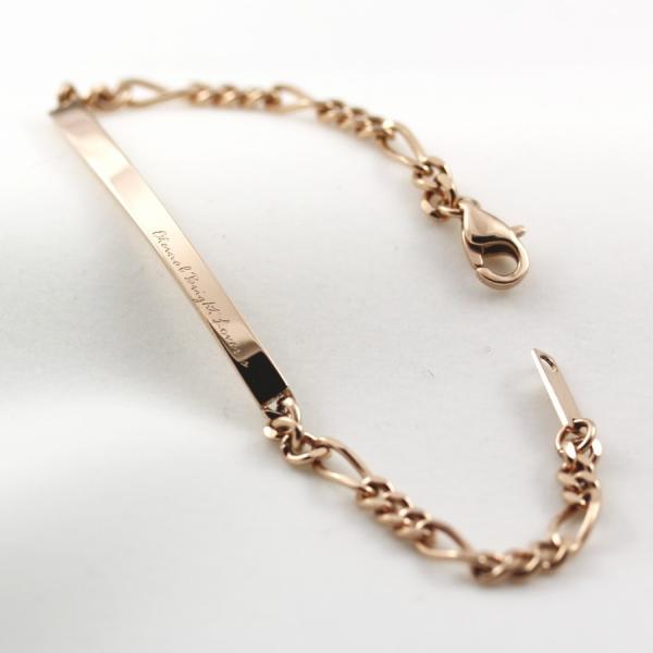 ■ITEMピュア メッセージ　セピア　メンズ　レディース プレート ステンレス ブレスレット PURE MESSAGE SEPIA PMS-305 金属アレルギー対応 ノンアレルギー アクセサリー ペア　アクセ 人気 ギフト プレゼント ご...