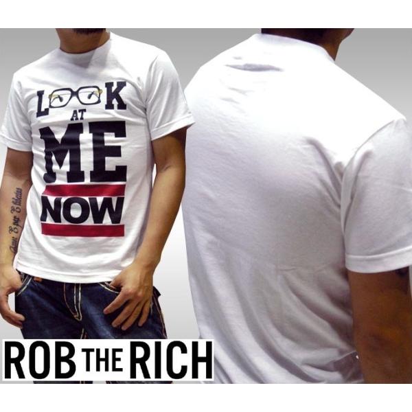 ROB THE RICH メンズ Tシャツ LOOK AT ME NOW ホワイト ロブザリッチ 半袖 シャツ トップス インポート ストリート スタイル ニューヨーク ブルックリン ブランド BRONX HARLEM ハーレム HIPHO...