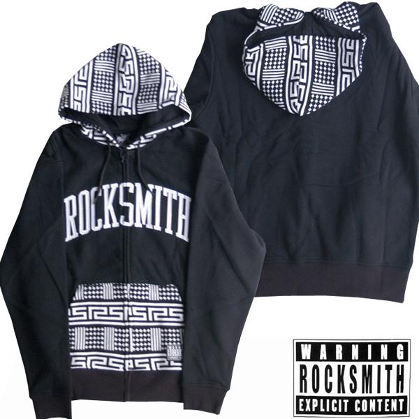 ROCK SMITH ロックスミス メンズ パーカー ブラック MONOGRAM HOODY フーディー インポート ストリート ブランド スタイル HIPHOP カジュアル ファッション スケーター ヒップホップ ウェアー B系 アメカジ...